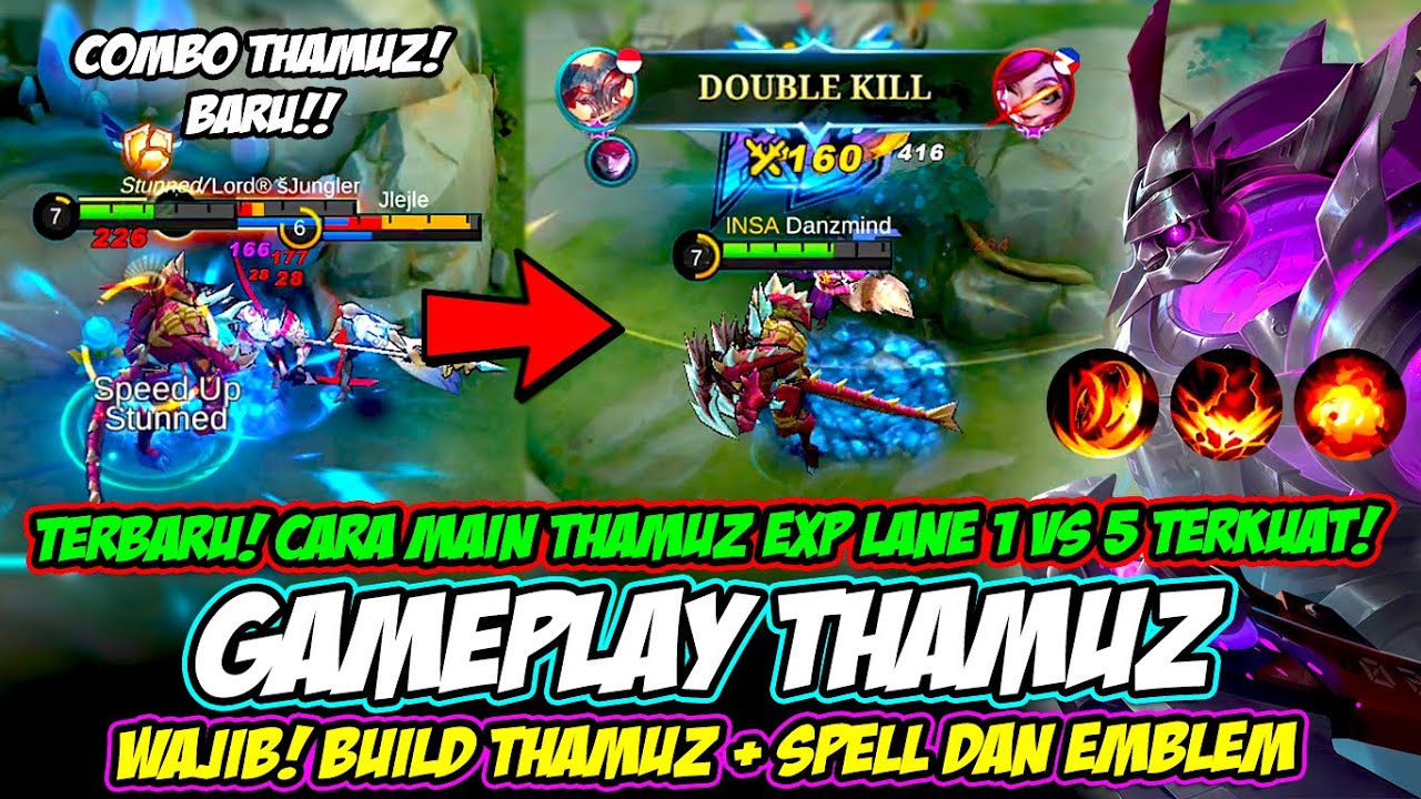 TUTORIAL THAMUZ BUILD THAMUZ EXP LANE + CARA MAIN THAMUZ TERBARU COMBO ...