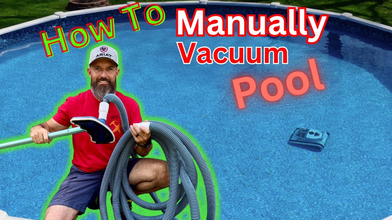 How to manually vacuum a pool inground or above ground - YouTube