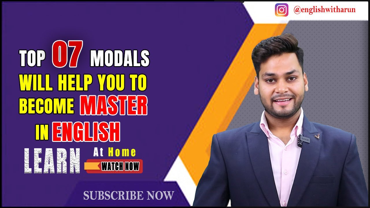 TOP 7 MODALS || MASTER IN ENGLISH || CAN,SHOULD,MUST ETC...|| BY ...
