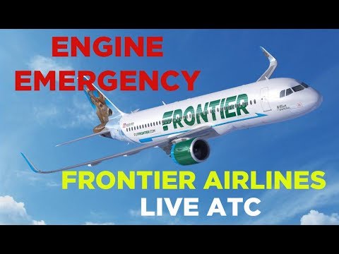FRONTIER AIRLINES ENGINE EMERGENCY IN LAS VEGAS (REAL LIVE ATC) - YouTube