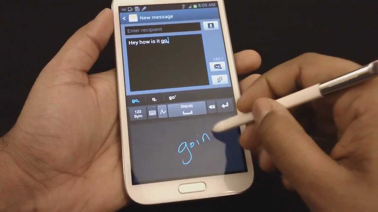 Samsung Galaxy Note 2 - Typing and Keyboard - YouTube