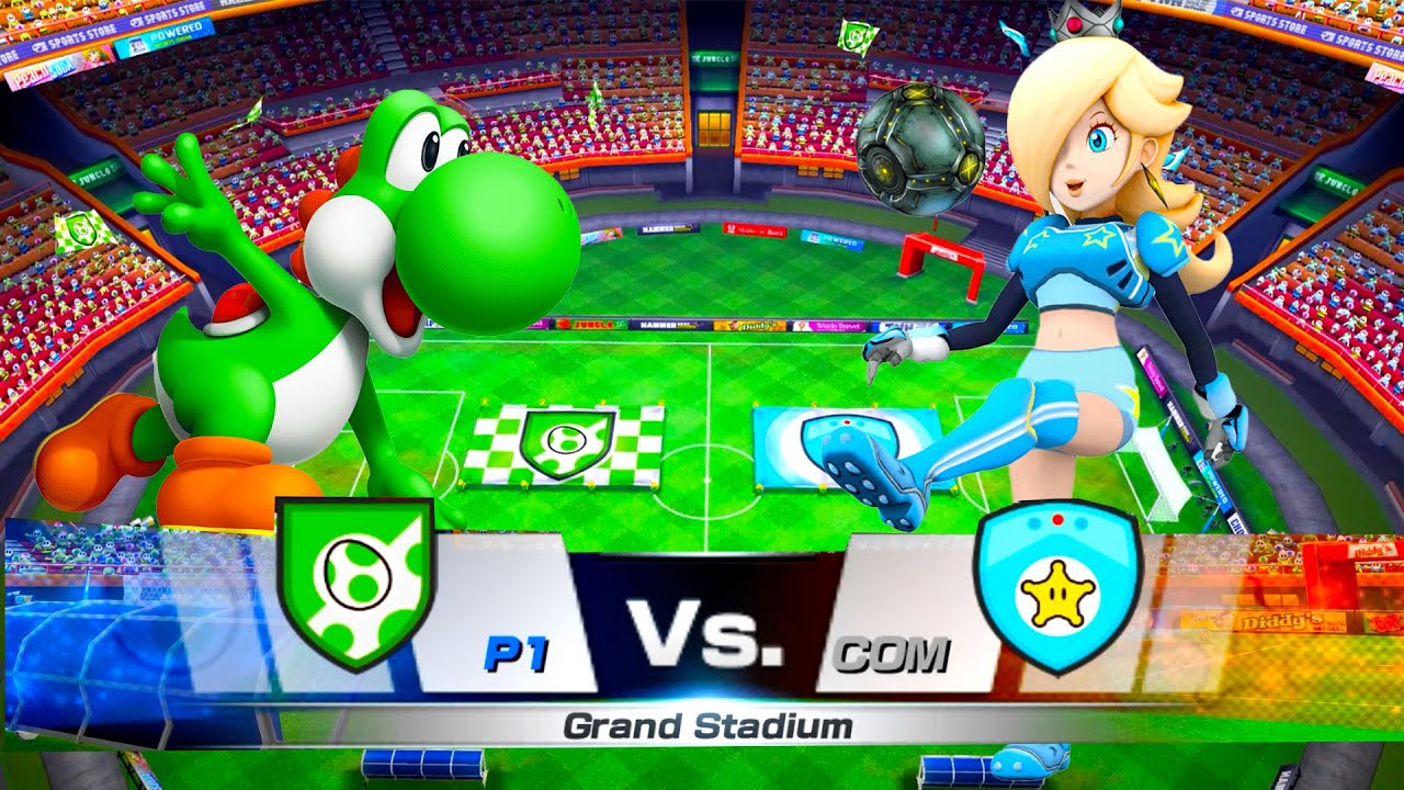 Football Frenzy Waluigi Challenges Team Yoshi, Pink Gold Peach, and ...