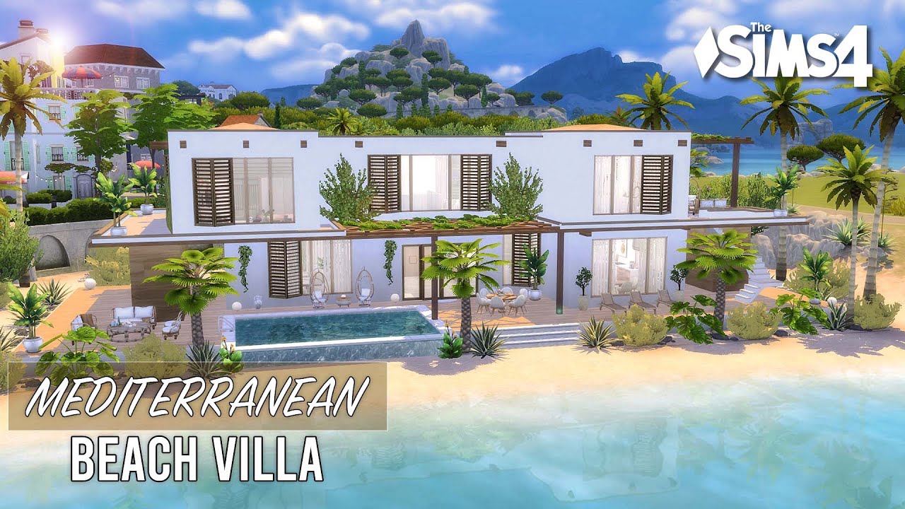 Mediterranean Beach Villa The Sims 4 No CC Stop Motion Sims 4 mediterranean-beach-villa-the-sims-4-no-cc-stop-motion-sims-4