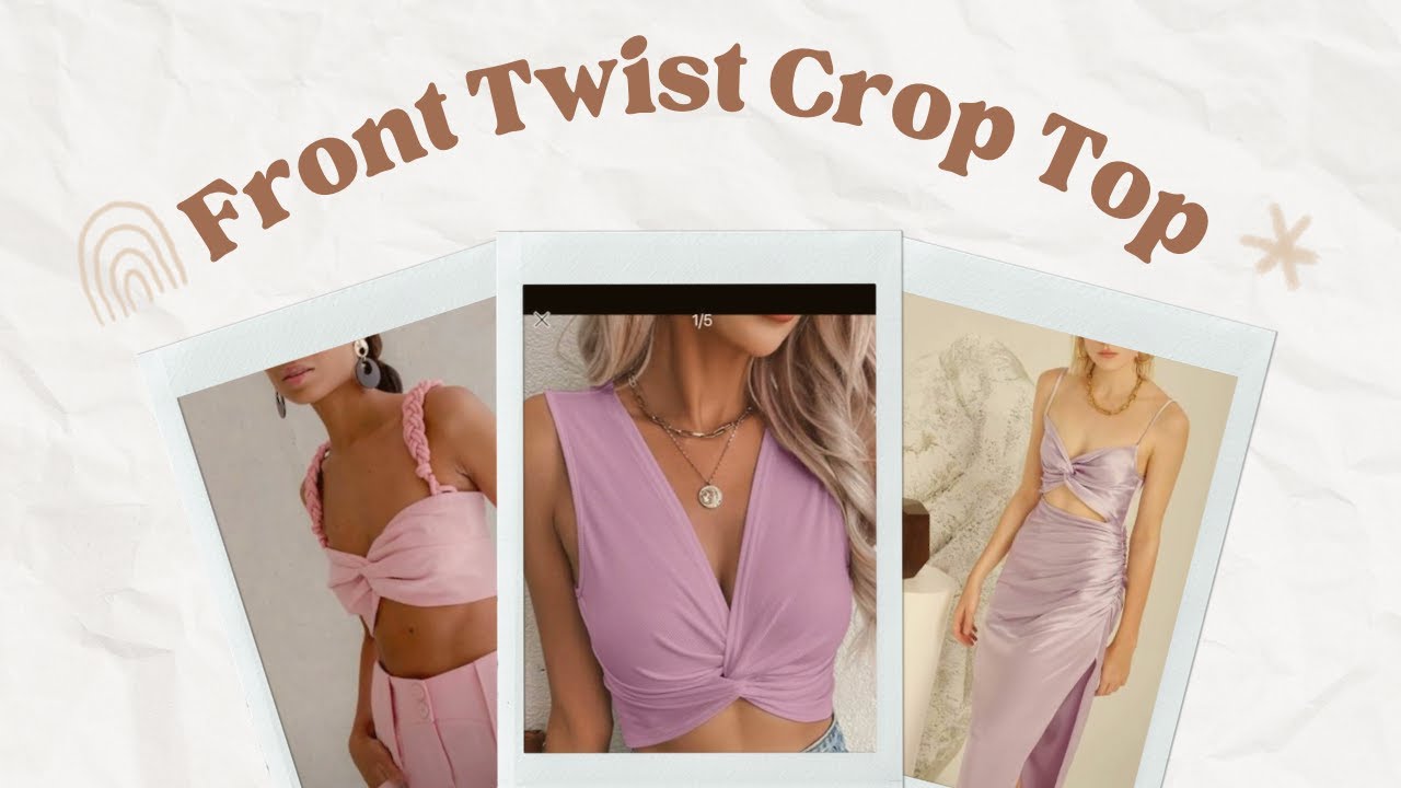 Twist-Front Crop Top | Detailed Pattern drafting and Sewing Demo - YouTube