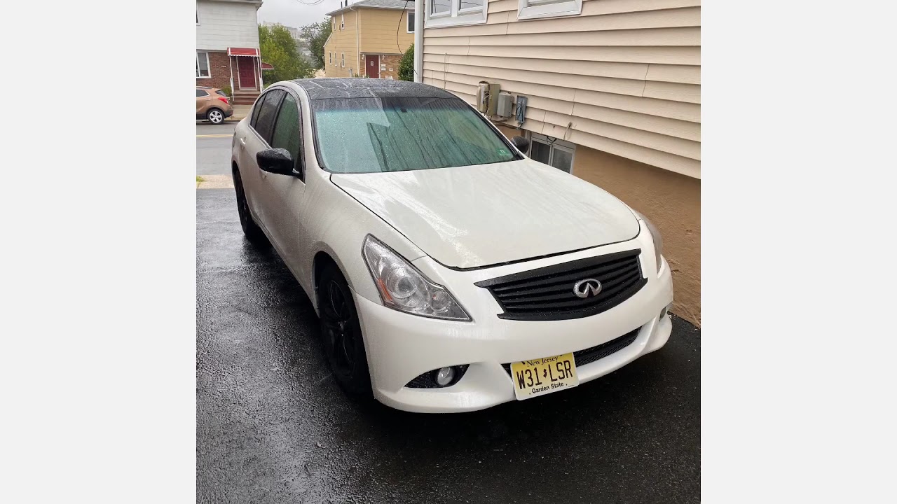 Infinity G37x - pintandoles el Bumper de nuevo Blaco perlas / carros ...
