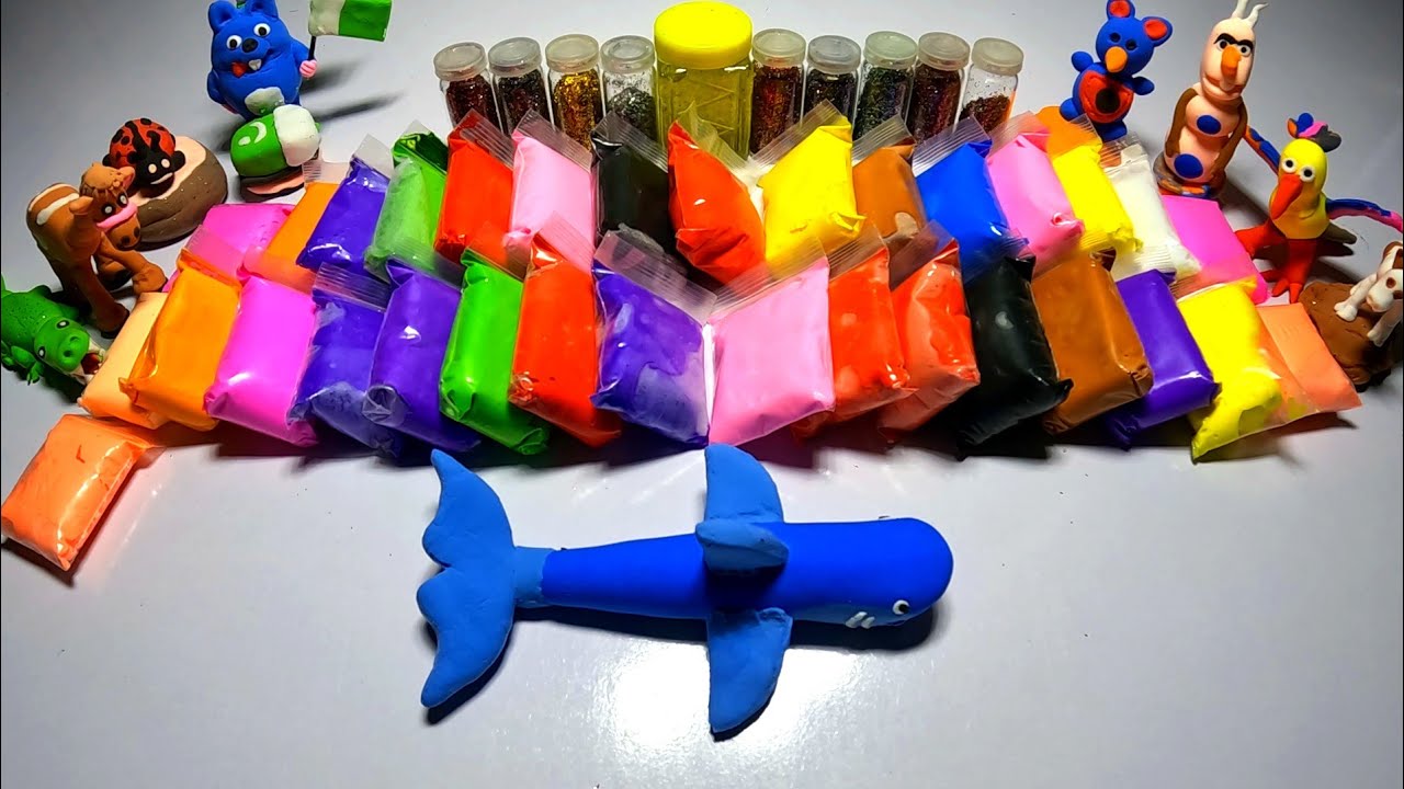 Relaxing with Kids Clay Party | Making a Fish with Clay | Clay wale ...