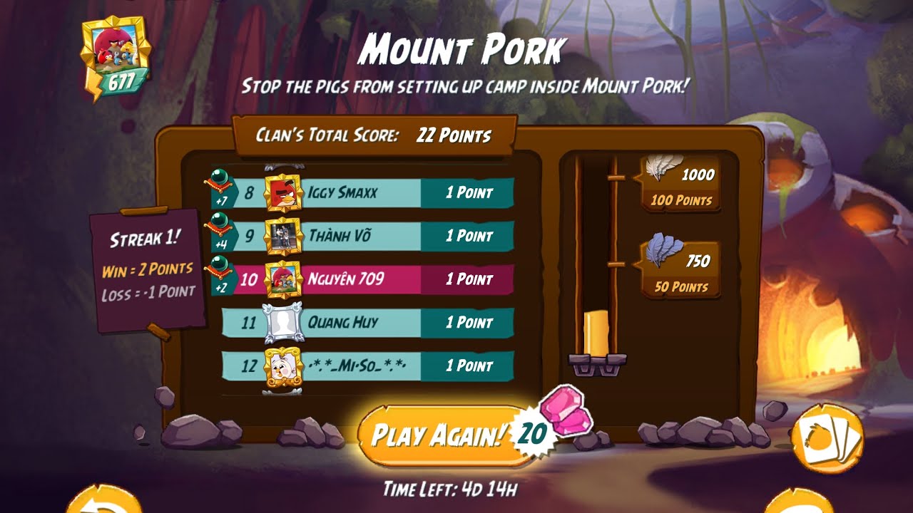 Angry birds 2: today we play MOUNT PORK - YouTube