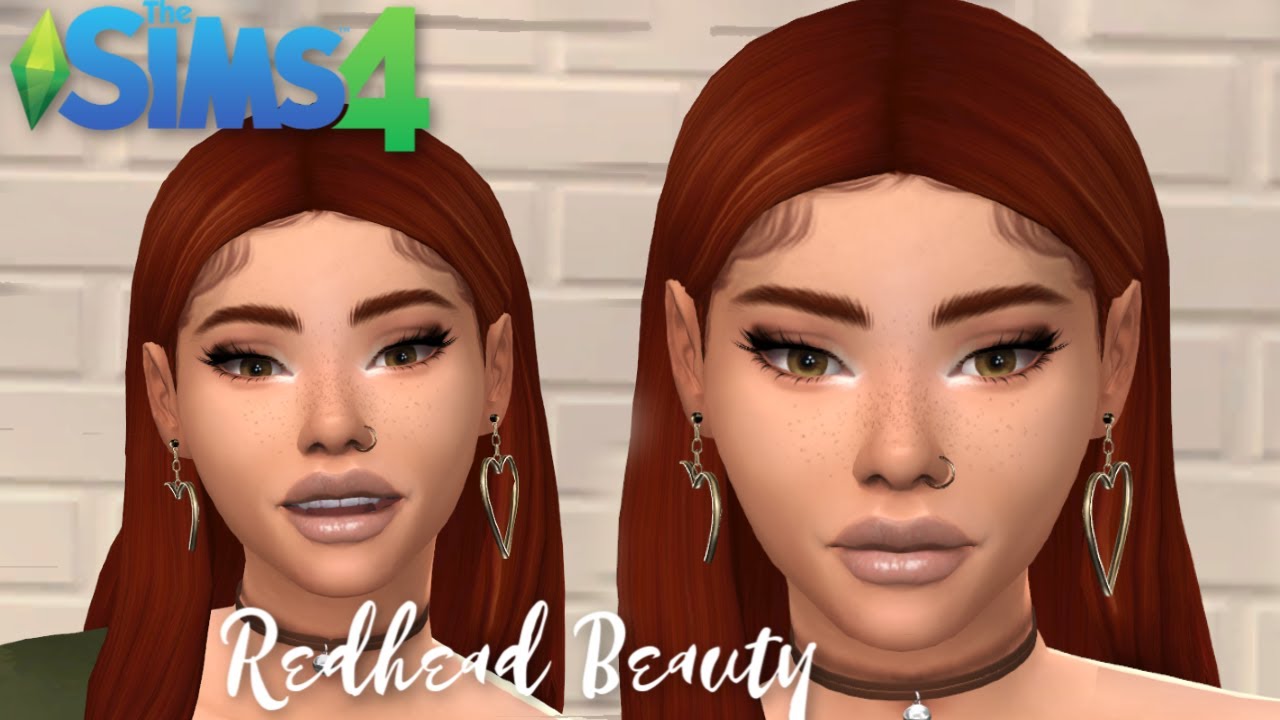 Redhead Beauty - Sims 4 CAS + CC Links - YouTube