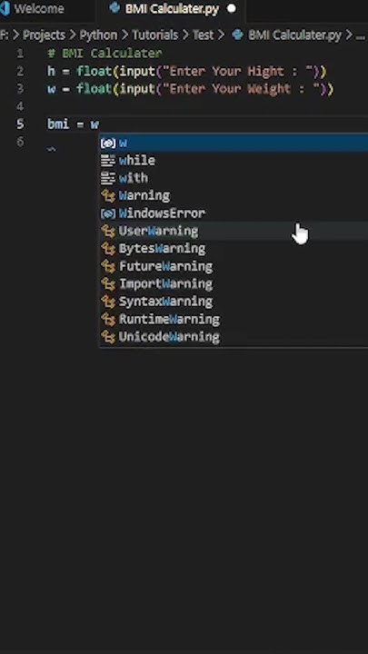 Creating a BMI Calculator using Python 🐍 - YouTube