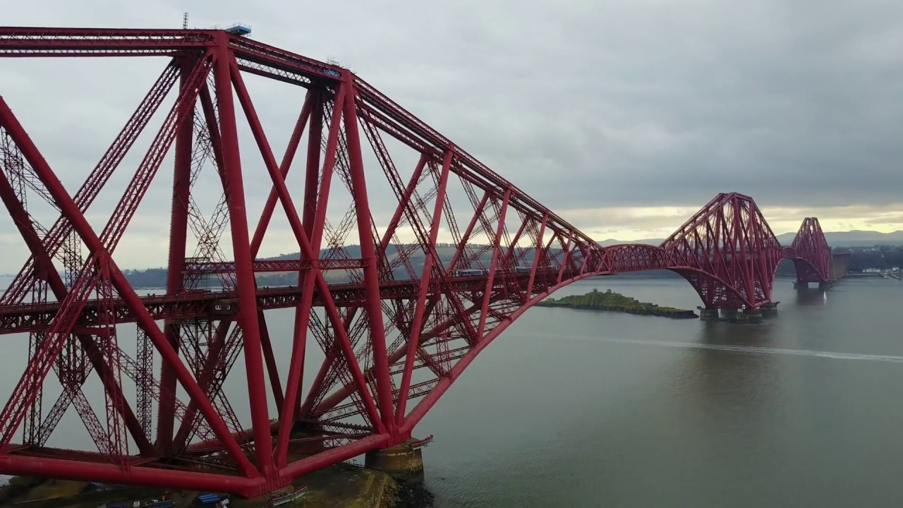 The Forth Bridge & Forth Road Bridge in 4K - YouTube