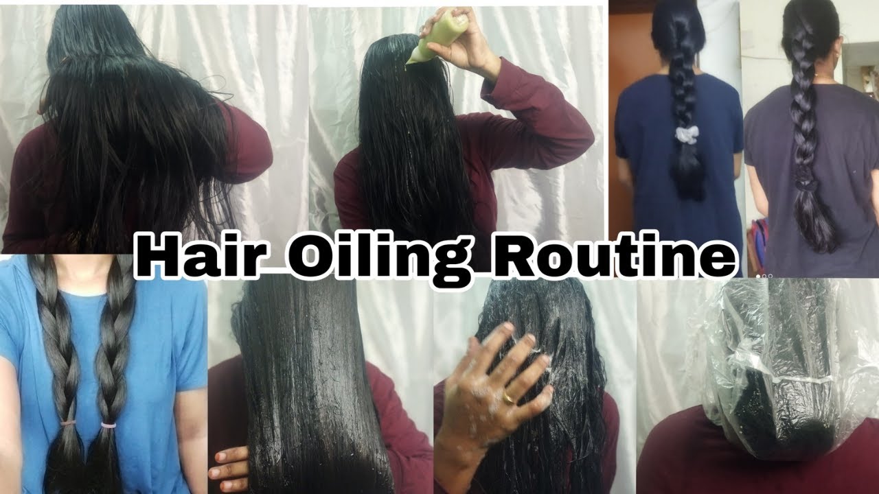 My hair oiling routine || hair regrowth || long hair care || hair ...