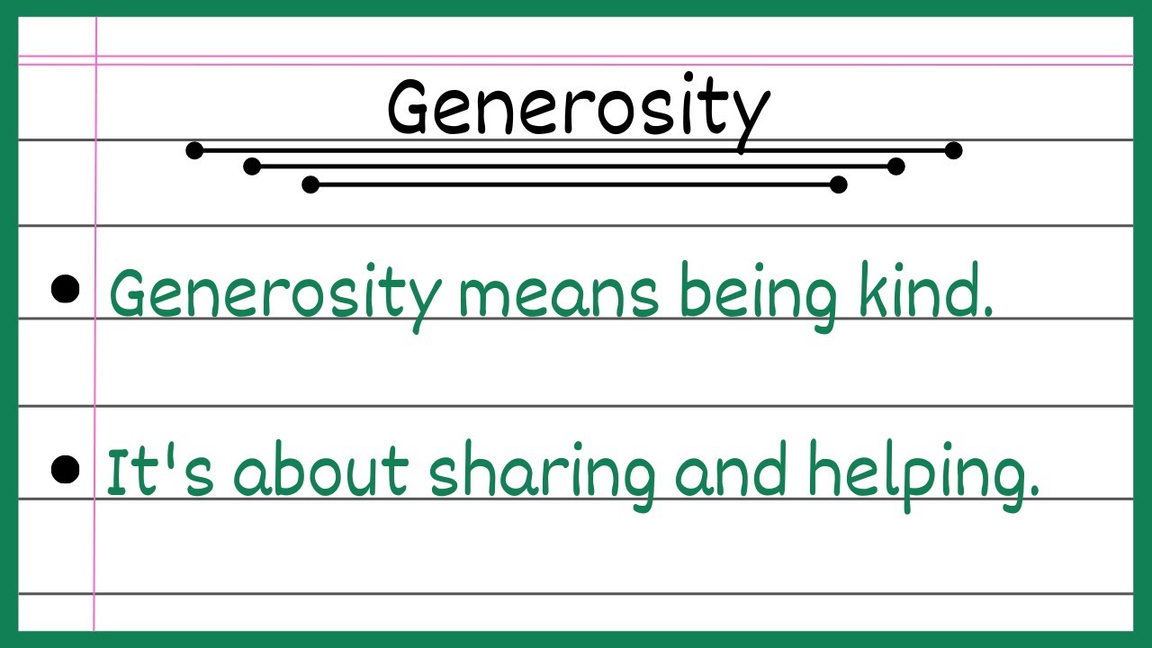 10 Lines On Generosity Kindness Essay In English How To Write An 10 Lines On Generosity Kindness Essay In English How To Write An
