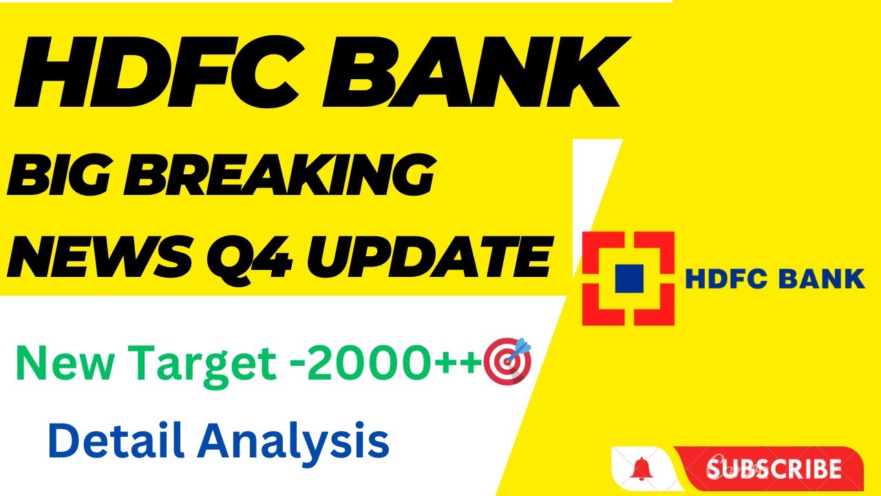 HDFC Bank Share Latest News 🔴 HDFC bank stock Q4 update 🔴 hdfc bank ...