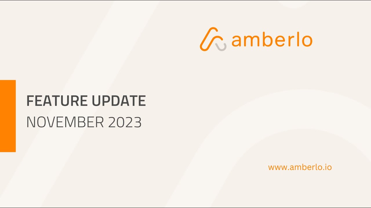 Amberlo News | November 2023 - YouTube
