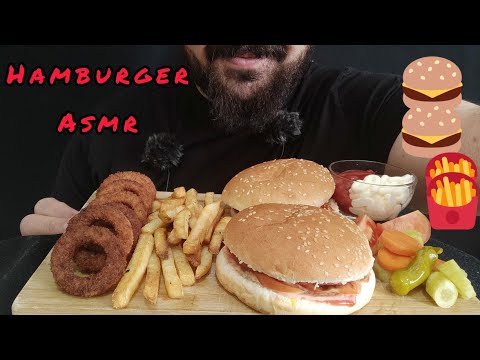 ASMR HAMBURGER | TÜRKÇE ASMR | EATING SOUNDS | TÜRKÇE ASMR YEMEK | NO TALKING