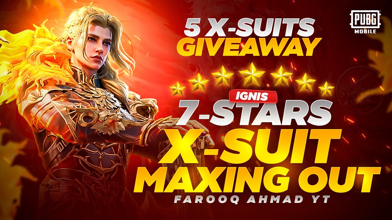Ignis X-Suit Maxing out 7 Star | 5 X-Suit Giveaway | 🔥 PUBG MOBILE 🔥 ...