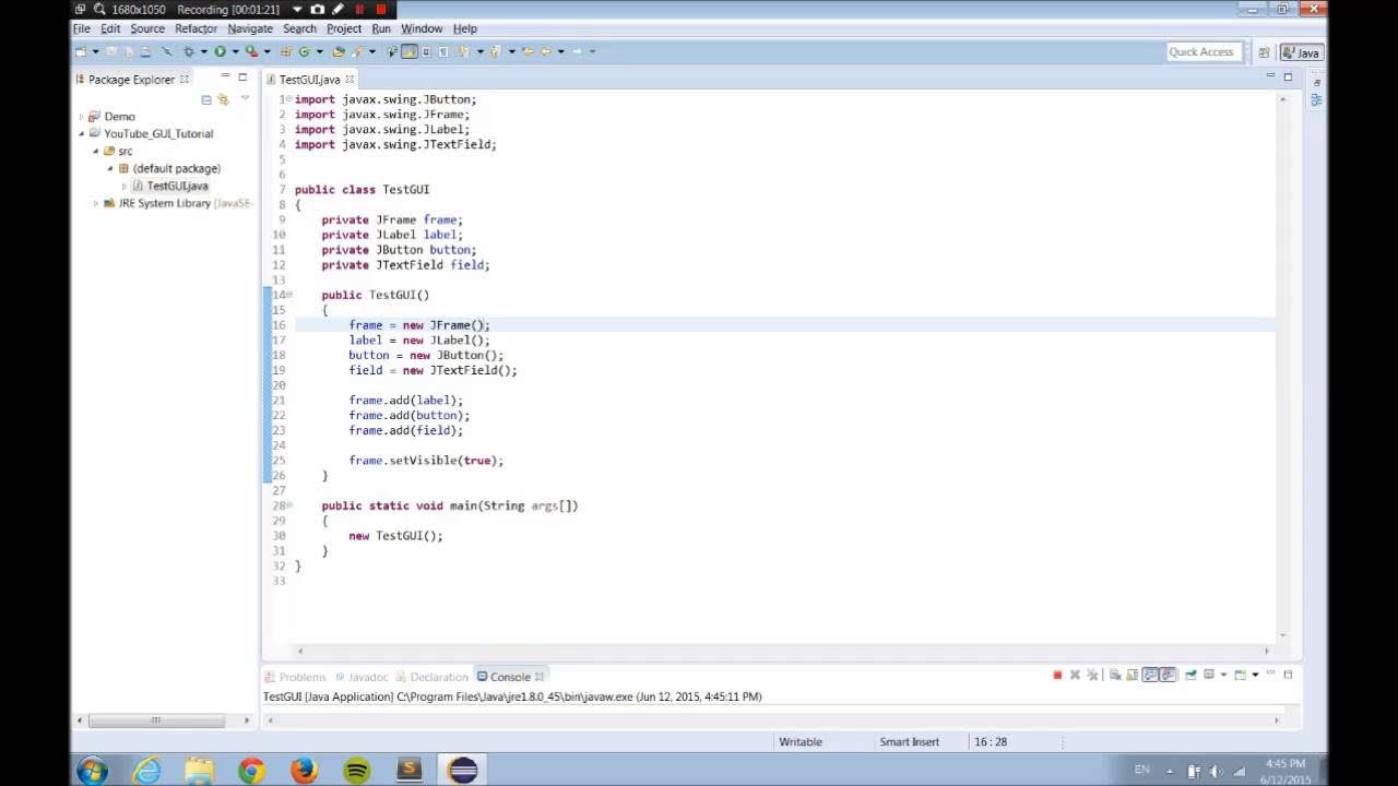 Introduction to Java GUI Programming -- PART 1 - YouTube
