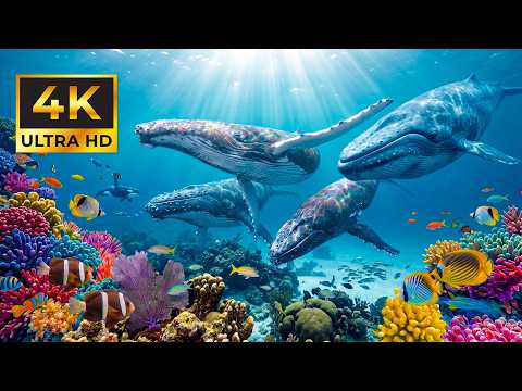 Amazing Underwater World~Deep Sea Wonders~Relaxing Ocean Sounds 🌊 | 60FPS 4K ULTRA HD #4K #ANIMAL