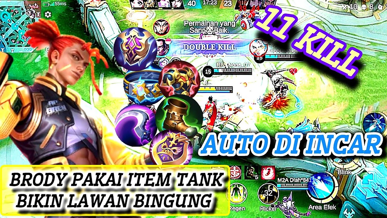 BRODY PAKAI ITEM TANK BIKIN LAWAN BINGUNG AUTO DI INCAR - BRODY TOP 1 GLOBAL MOBILE LEGENDS ...