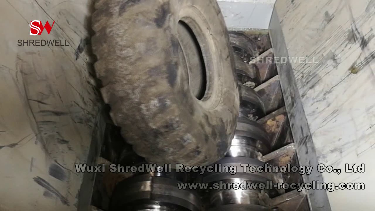 OTR Tire Shredding | 1600MM OTR Truck Tyre Shredder from SHREDWELL ...