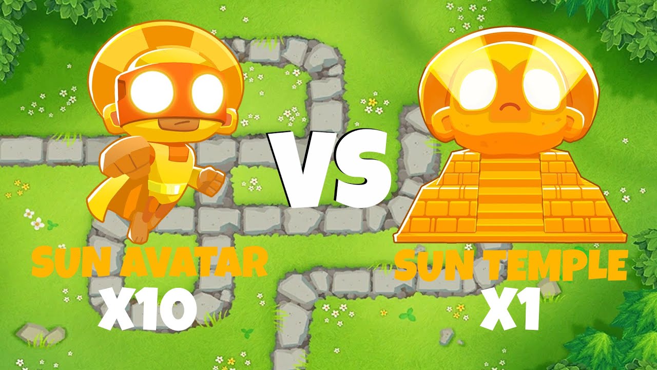 10 SUN AVATARS VS 1 SUN TEMPLE VS BAD - YouTube