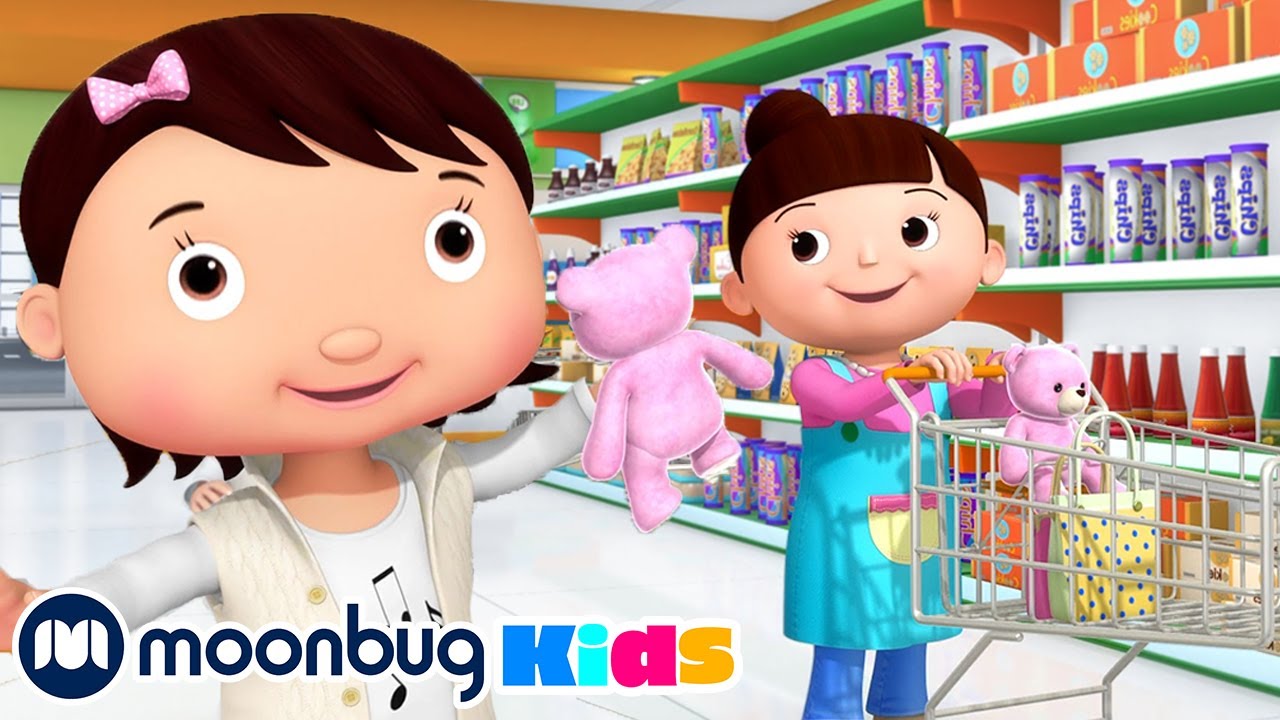 Shopping At The Supermarket | Moonbug Kids | Kids Songs | Nursery ...