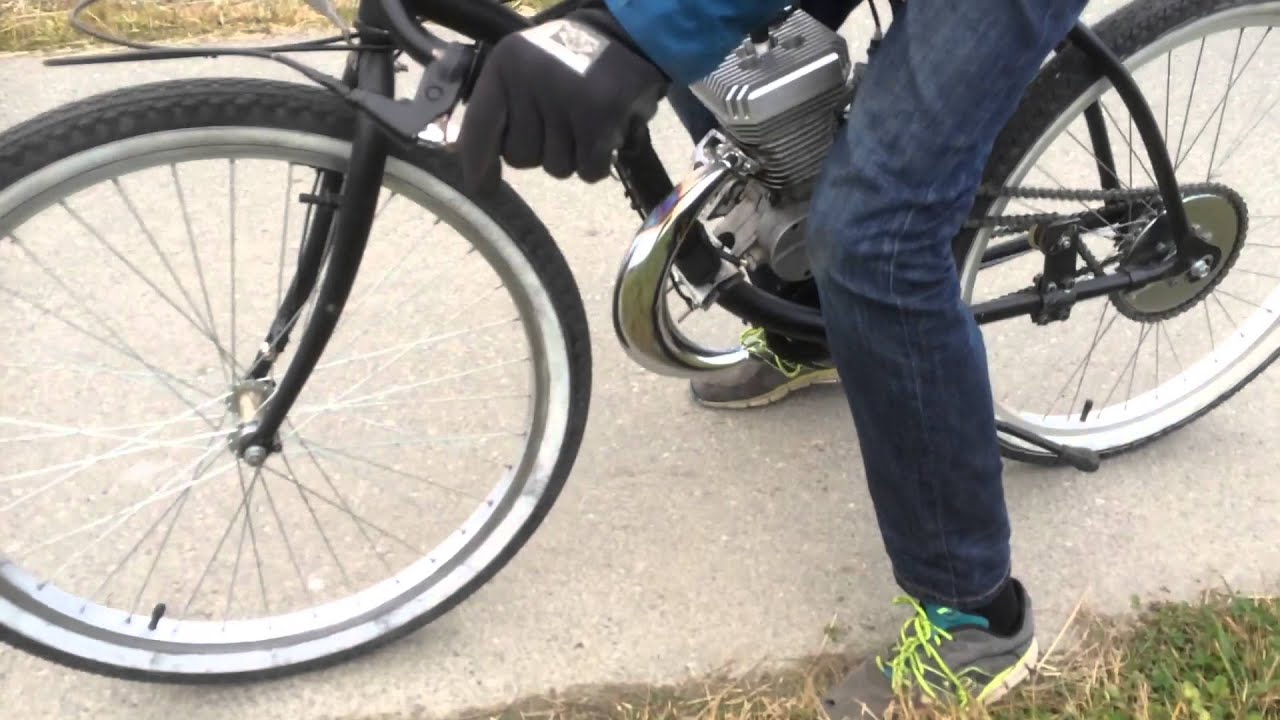 Motorized bicycle sound (with banana pipe) - YouTube