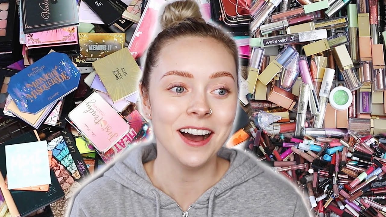 EXTREME MAKEUP DECLUTTER | Getting Rid Of 80% Of My Makeup! - YouTube