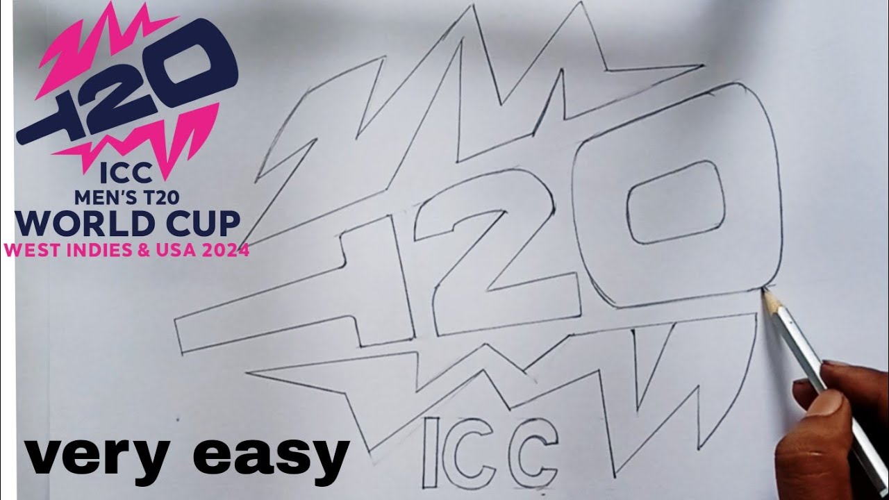 How to draw T20 world cup logo/ T20 world cup logo drawing/world cup ...