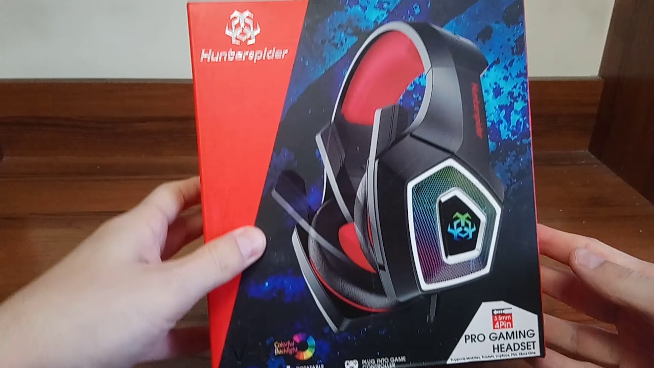Распаковка наушников Hunterspider V1 Black/Red (HV-1060) - YouTube