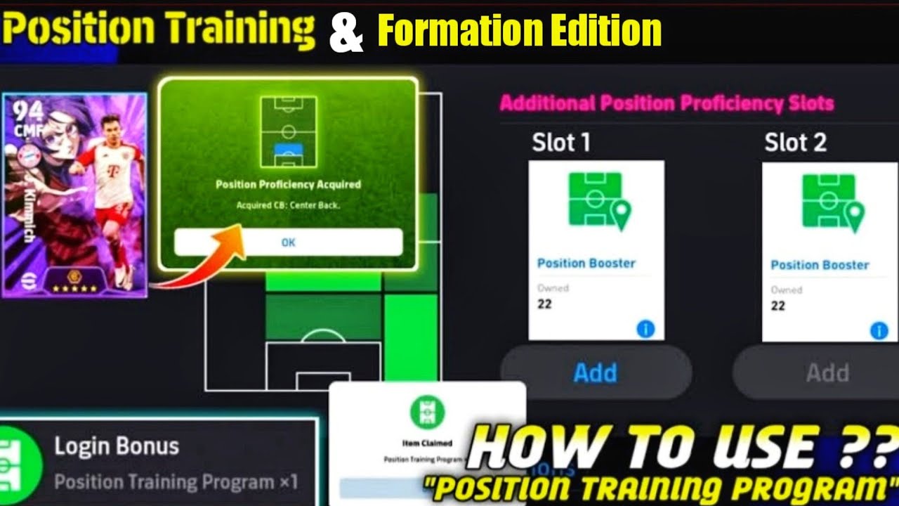 How To Use Position Training💥 & Formation Edit🔥 | efootball 2024 Mobile ...