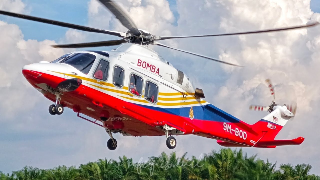 BOMBA AW139 9M-BOD NEW LIVERY 2023 - YouTube