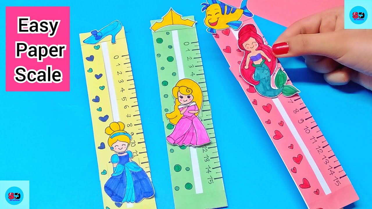 How to Make Paper Scale / DIY Disney Princess Paper Scale - YouTube