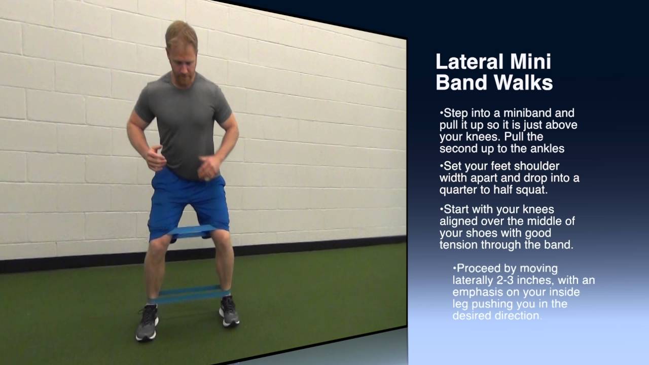 Lateral Mini Band Walk (Bent Knee) - YouTube