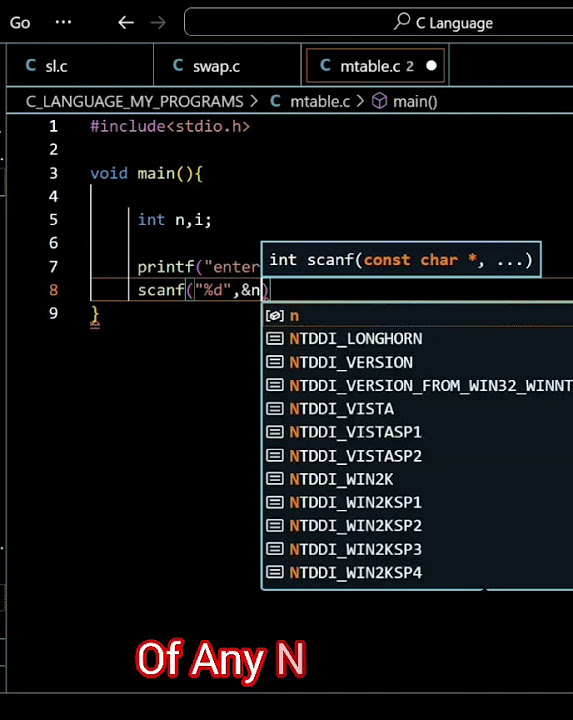 || How To Print Multiplication Table Of Any Number || In C Language || #DCodeVerse || #coding ...