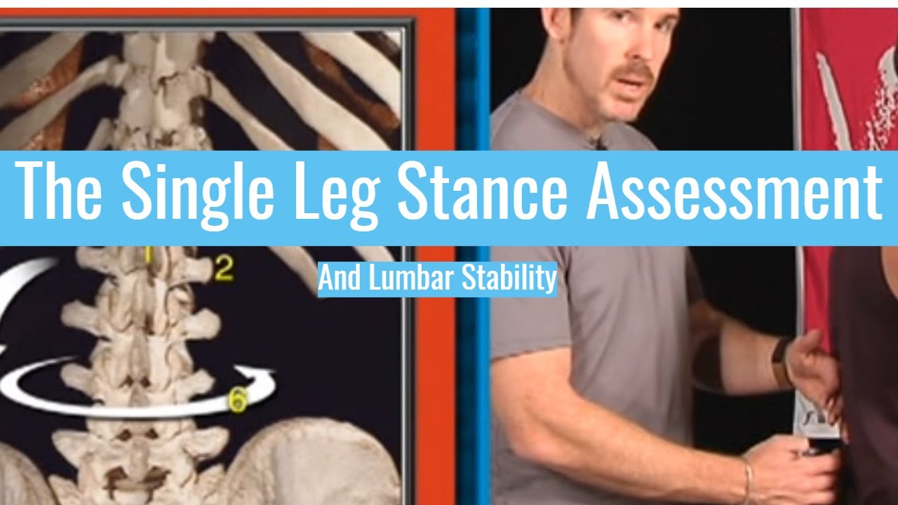 Single Leg Stance Assessment for Lumbar Stability - YouTube