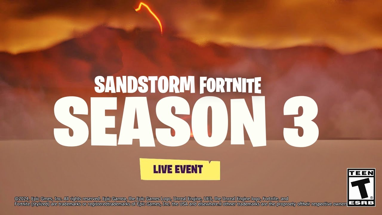 LIVE EVENT⏳SANDSTORM⏳ COMING IN FORTNITE! ( SEASON 3) TEASERE AZI ...
