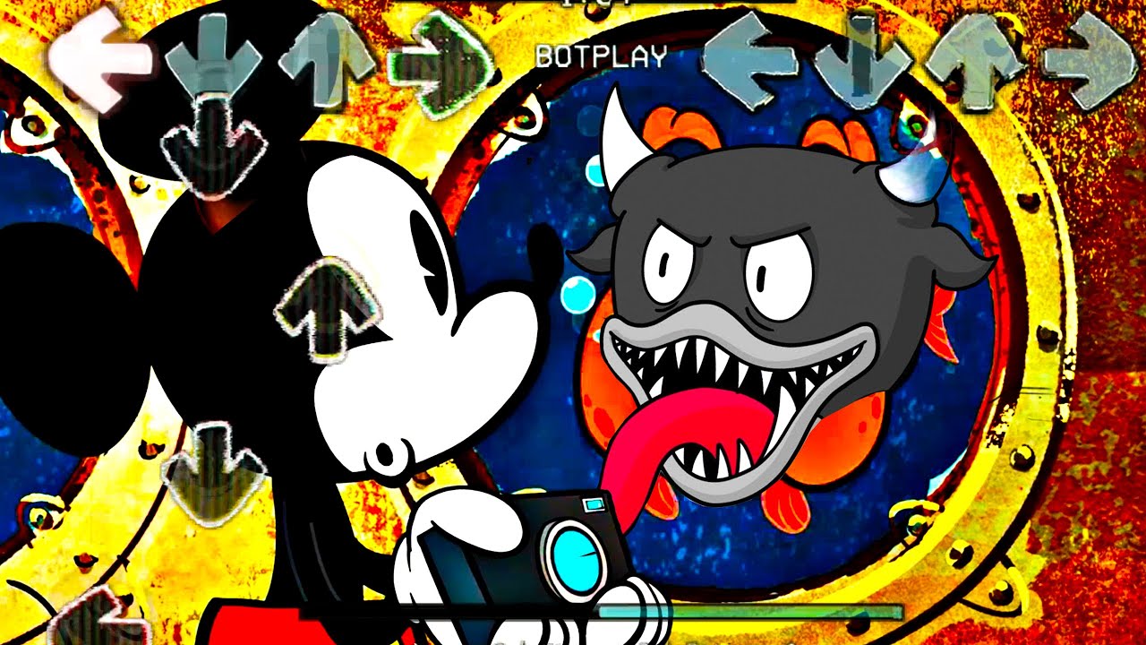 HORROR Mickey Mouse Story: Mickey in Friday Night Funkin be like (FNF ...