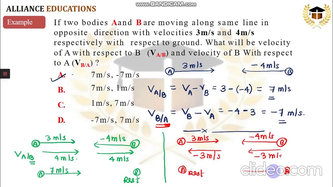 Physic- Relative Motion - Questions- JEE | NEET | MHT-CET | Class 11 ...