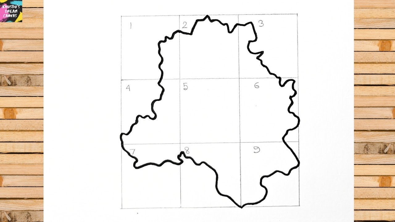 Delhi Map Drawing Easy | Step-by-Step Tutorial for Students & Beginners ...