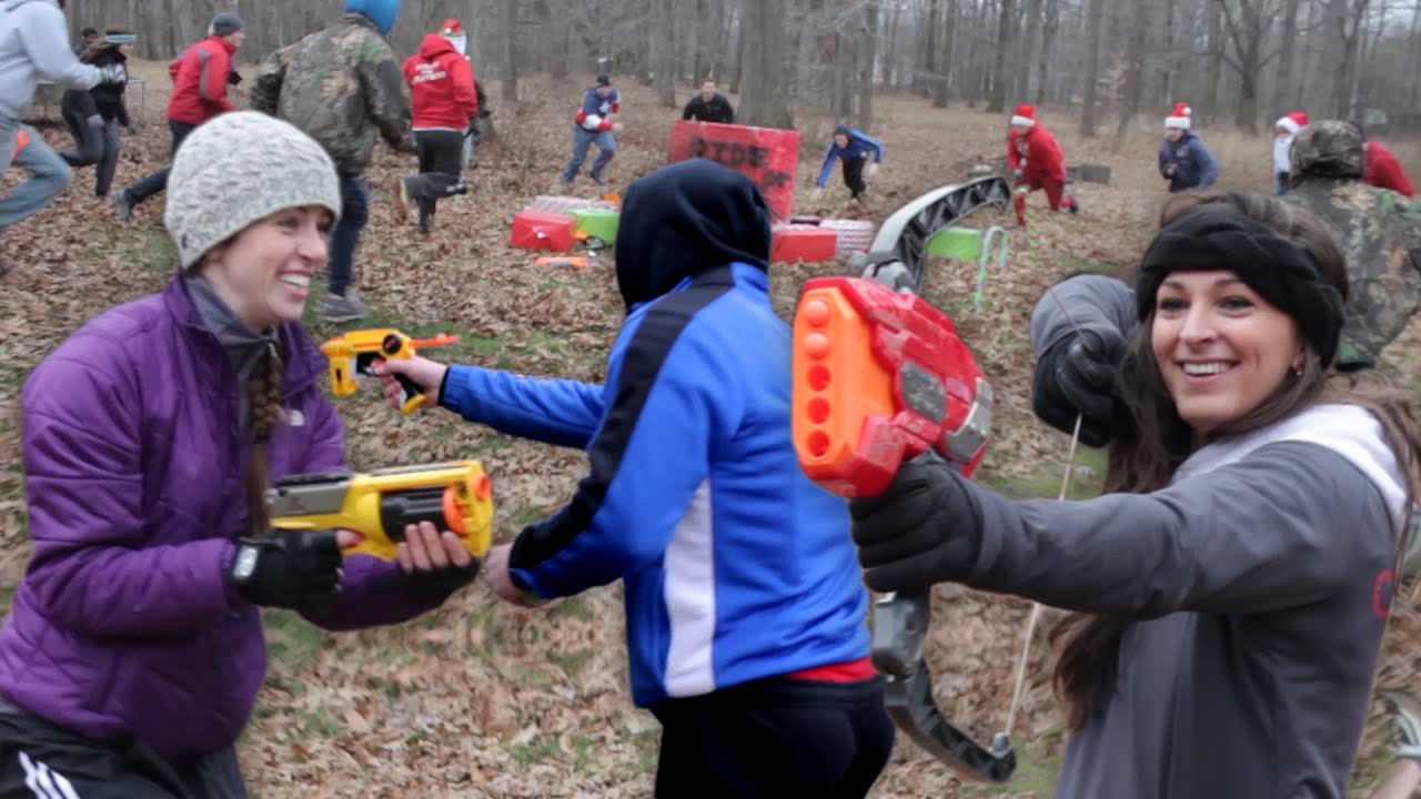 NERF Hunger Games 2014: A Very Merry Hunger Games - YouTube