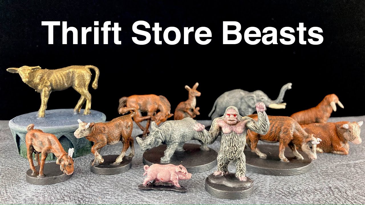Tabletop Animals made from Thrift Store Beasts - YouTube