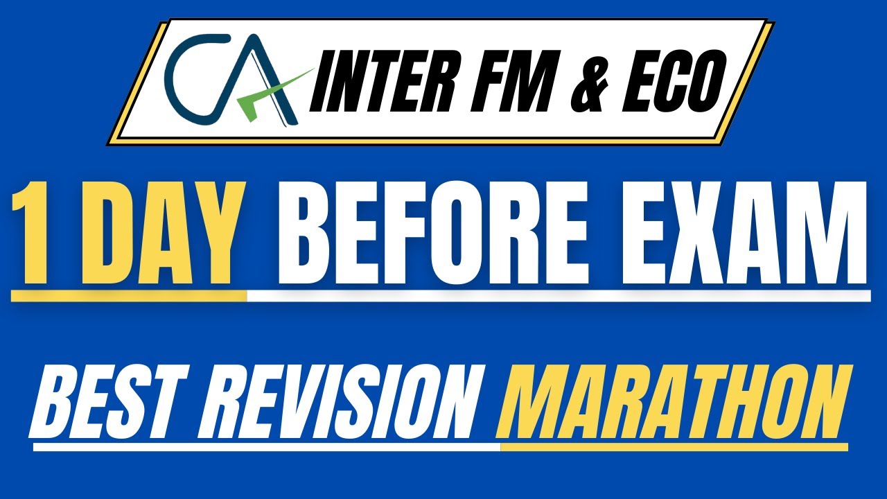 Best FM & ECO #Marathon 1 Day Before Exam By Aditya Jain Sir #fm #eco # ...