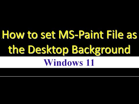 How to Set MS-Paint File as the Desktop background in Windows 1 - YouTube