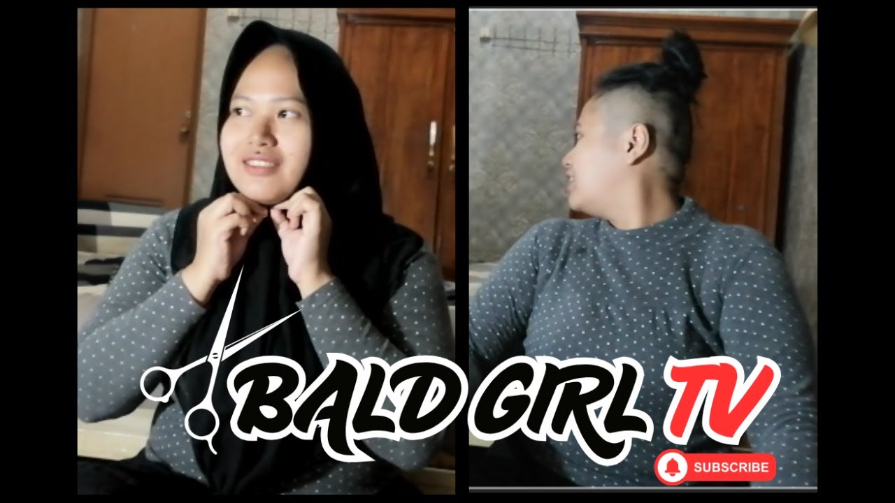 Extreme Haircut! From Long Ponytail to Half Headshave | Bald Girl TV ...