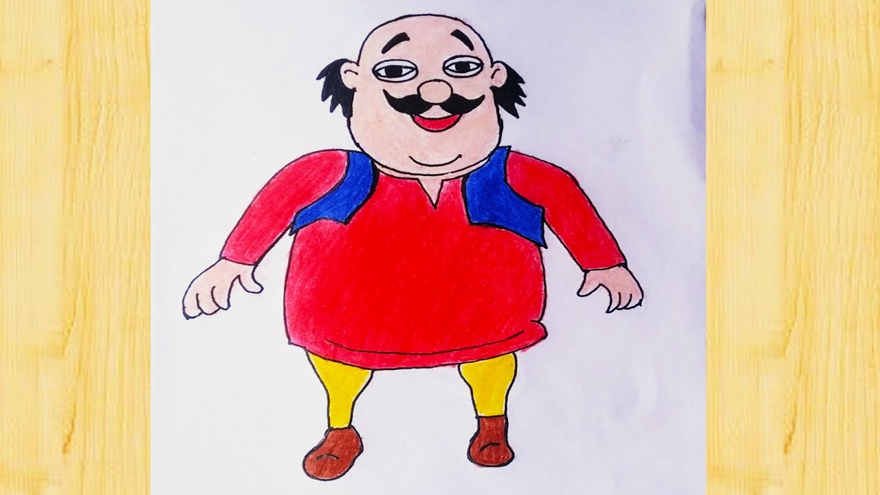 How to draw motu from motu patlu easy | motu drawing easy | motu patlu ...