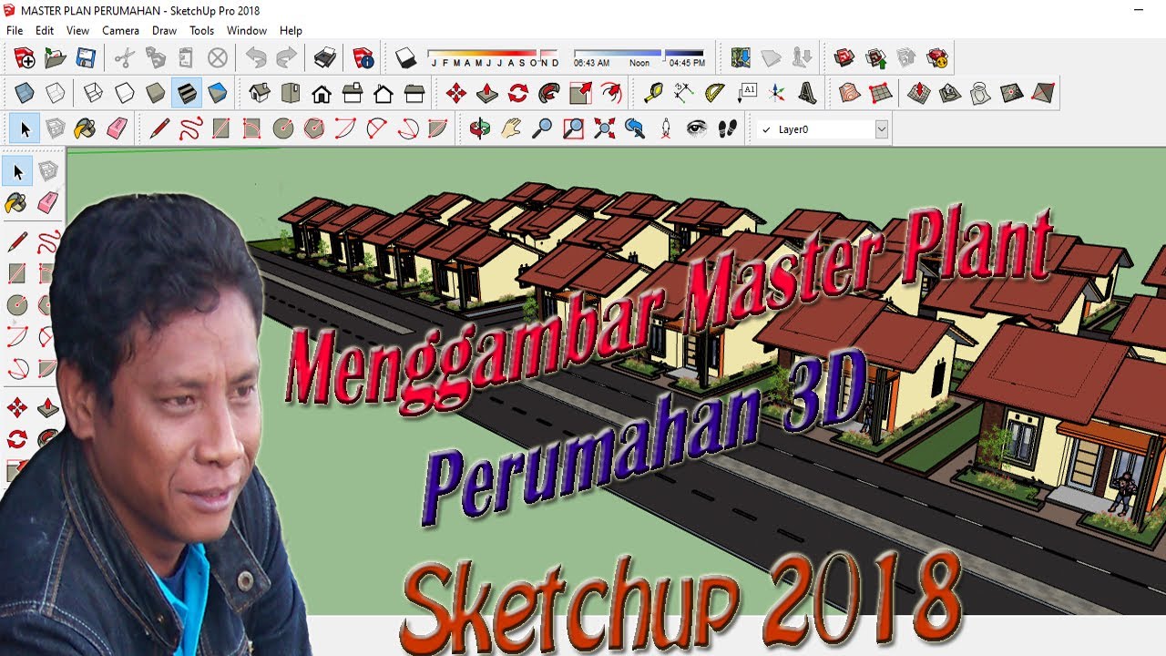 Menggambar Master Plan Menggunakan Autocad 2018 dan Skechup 2015 - YouTube