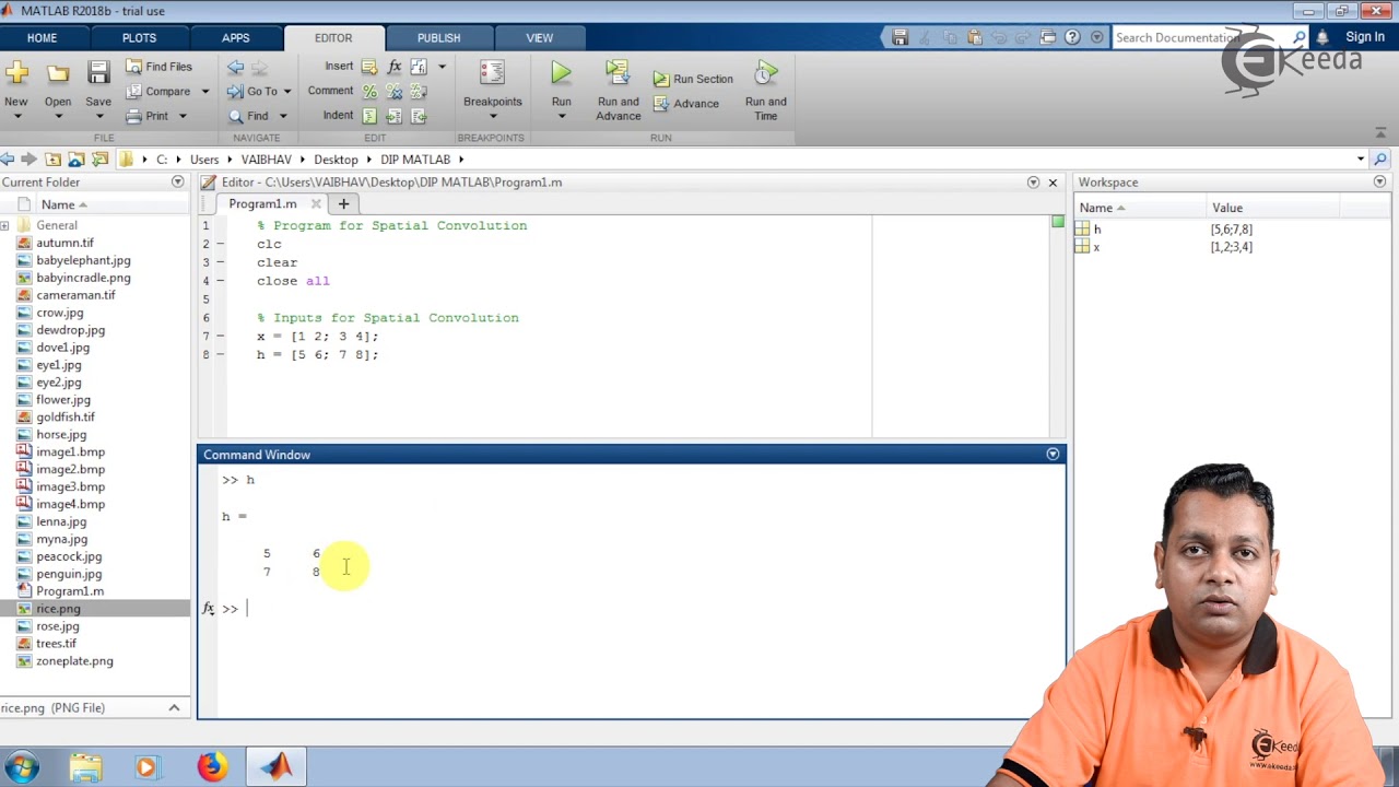Matlab Program 1 Spatial Convolution Image Enhancement In Spatial Domain Image Processing