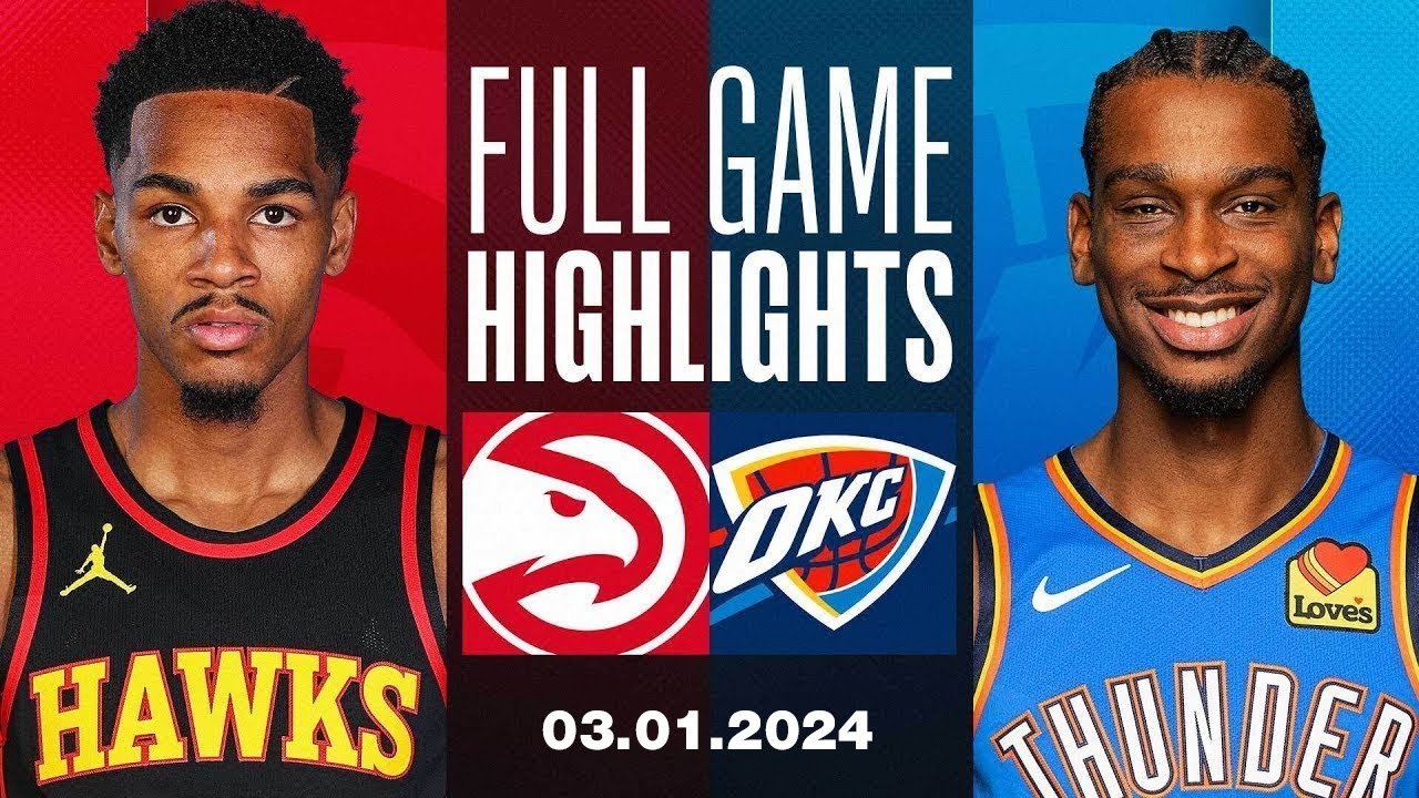 Oklahoma City Thunder vs Atlanta Hawks Full Game Highlights | Jan 3 ...