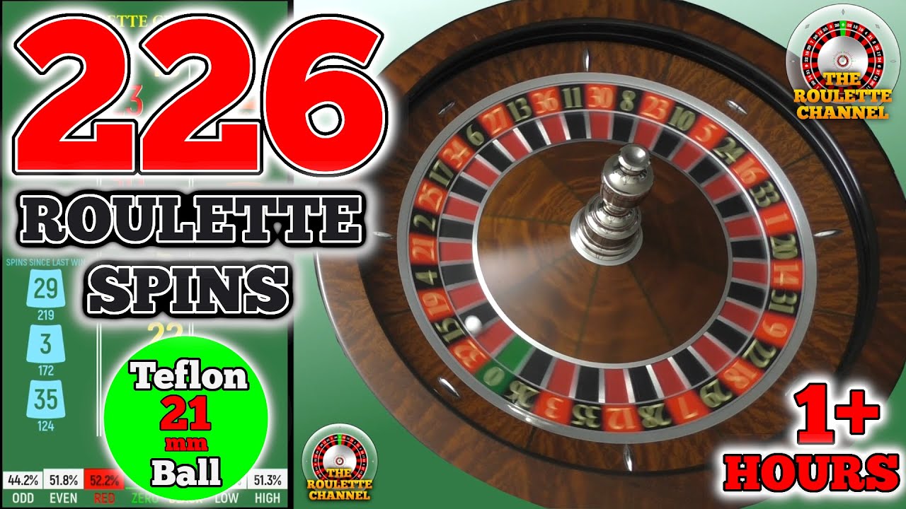 226 Roulette Wheel Spins – 21 mm Teflon Ball - Both Directions - Green ...